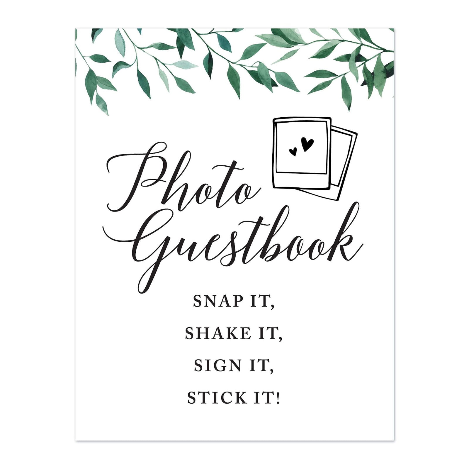 Koyal Wholesale Wedding Party Signs, Natural Greenery, Photo Guestbook ...