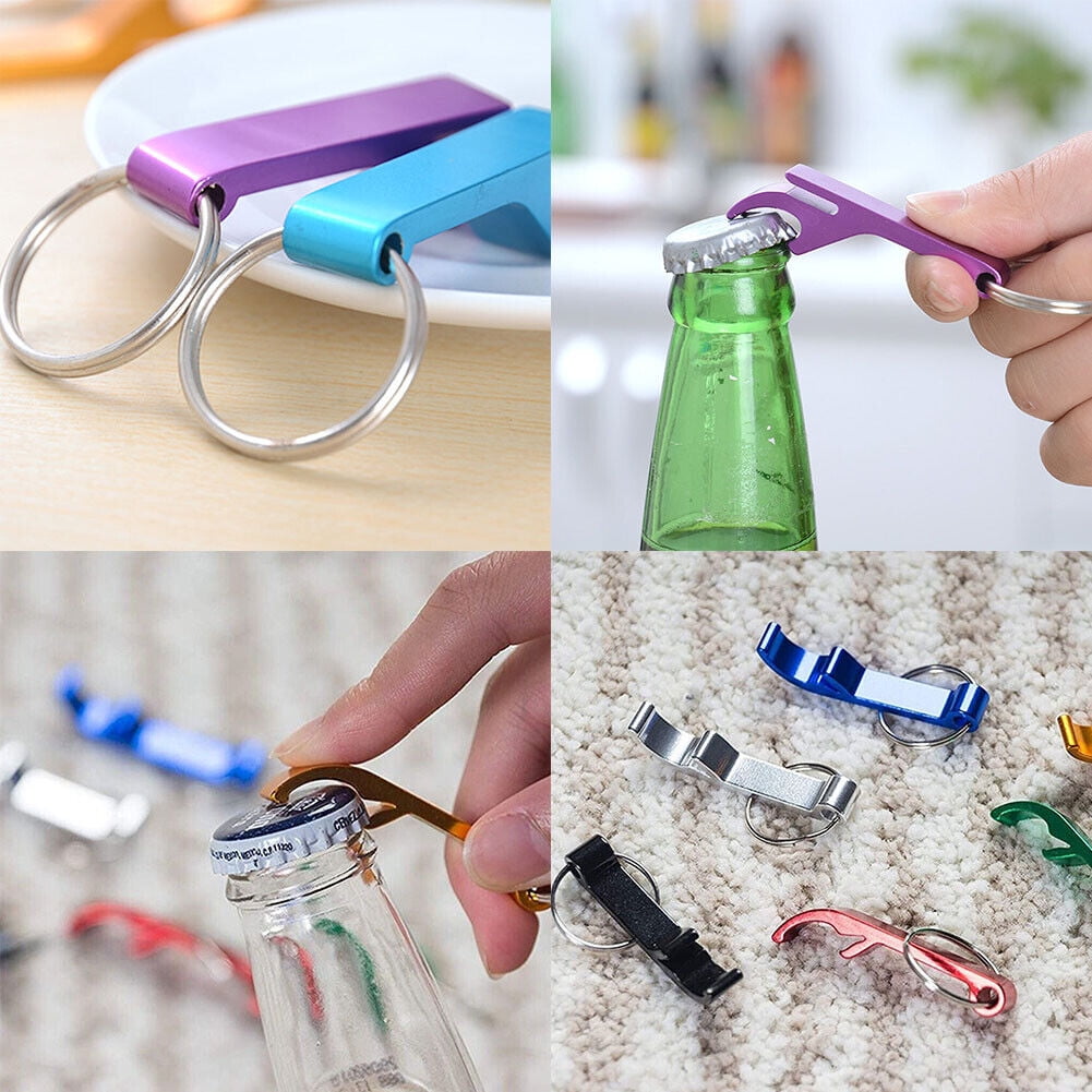 US 30-60 Pc Beer Bottle Opener Tools Key chain Metal Bar Claw Beverage ...