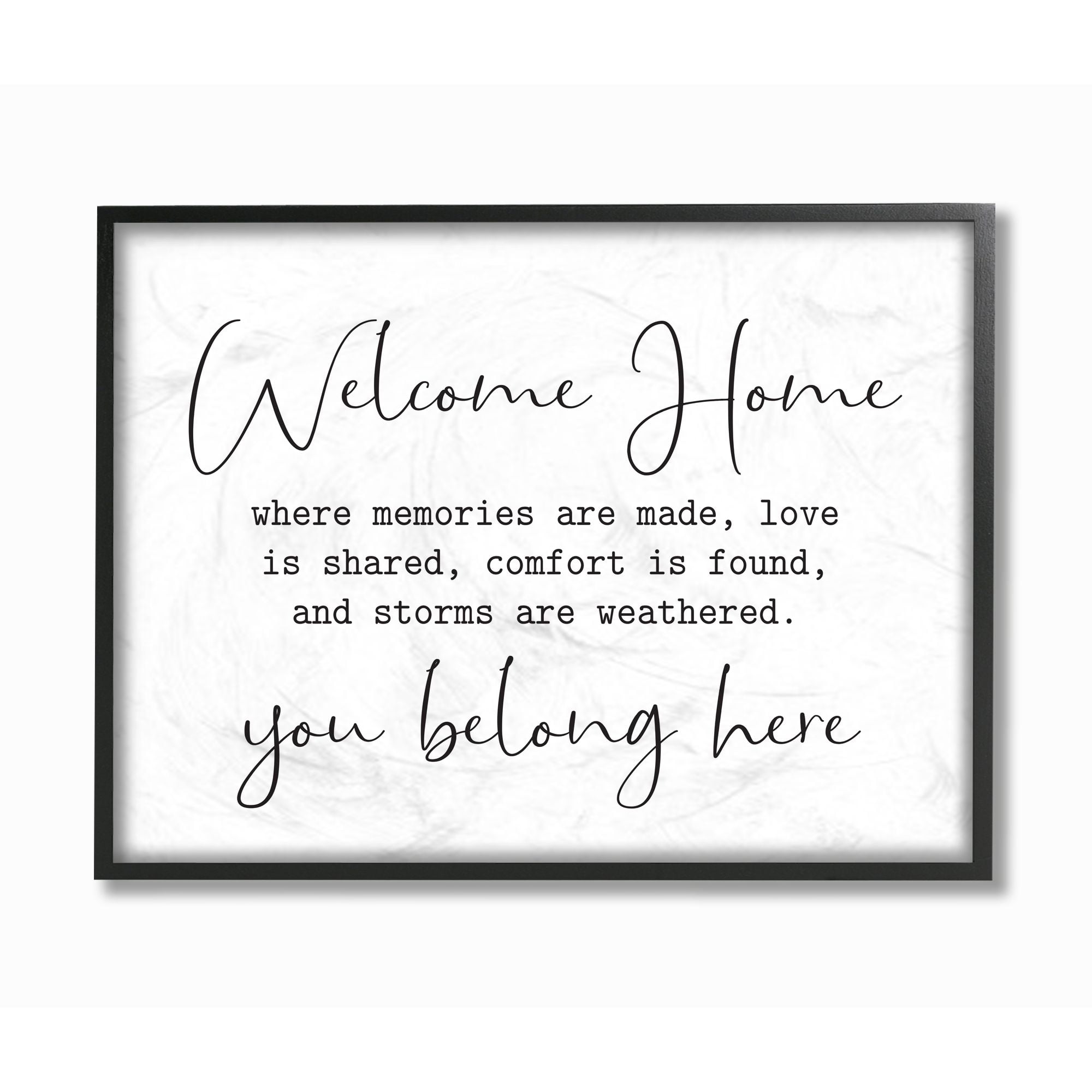 Stupell Industries Welcome Home Family Home Black And White ...