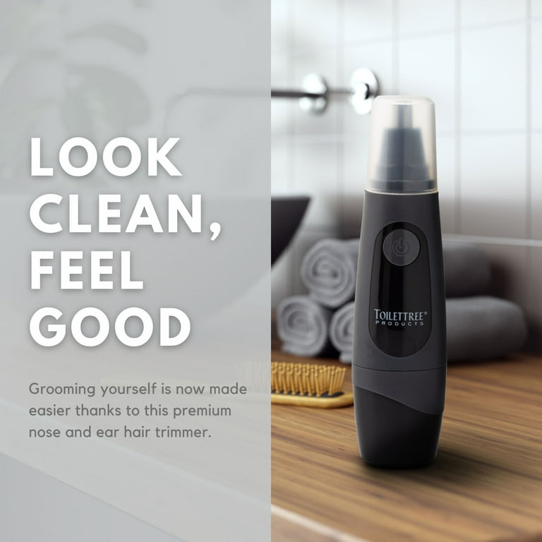 ToiletTree Products Water Resistant Nose and Ear Hair Trimmer with LED Light Walmart