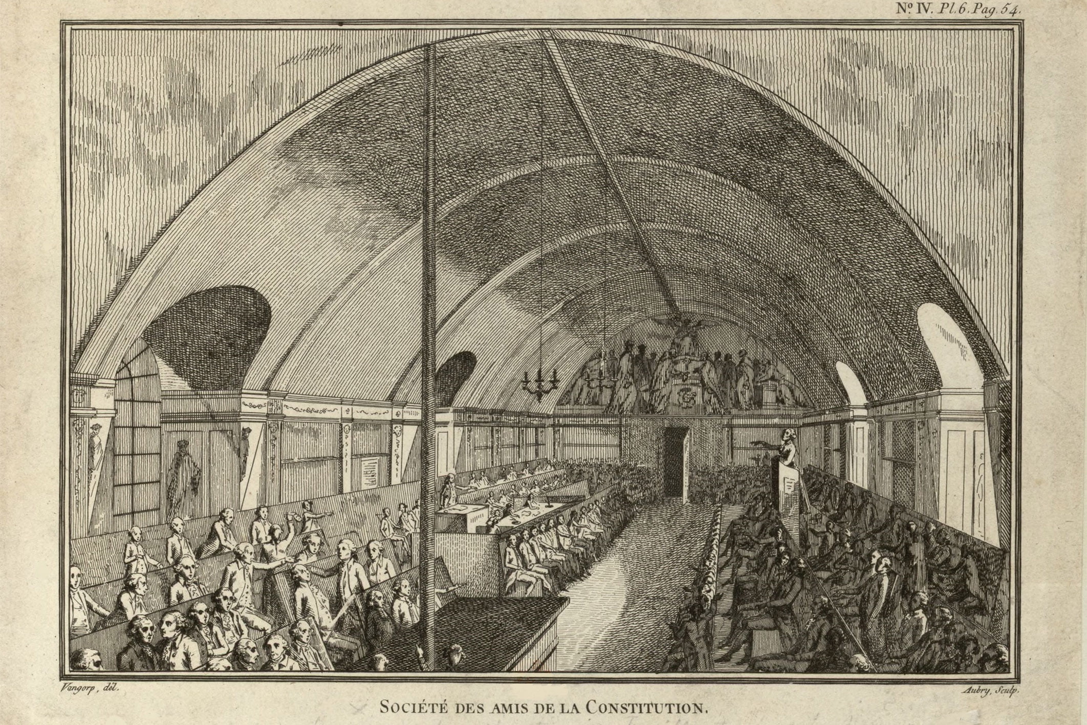 24x36 gallery poster, Jacobin club in February 1791, French Revolution ...