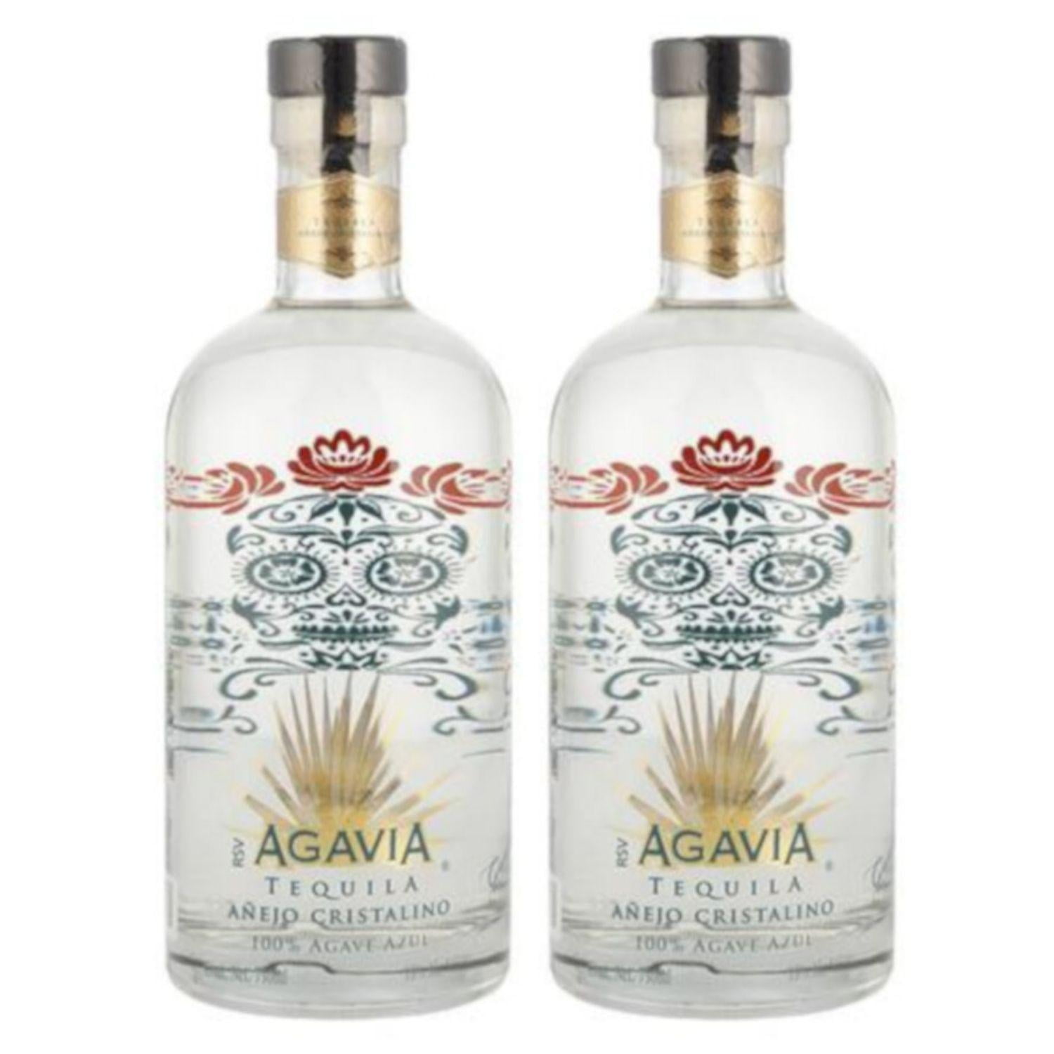 Pack de 2 Tequila Agavia Añejo Cristalino 750 ml | Walmart en línea