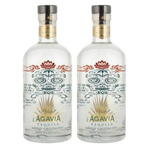 Pack de 2 Tequila Agavia Añejo Cristalino 750 ml Agavia Añejo ...