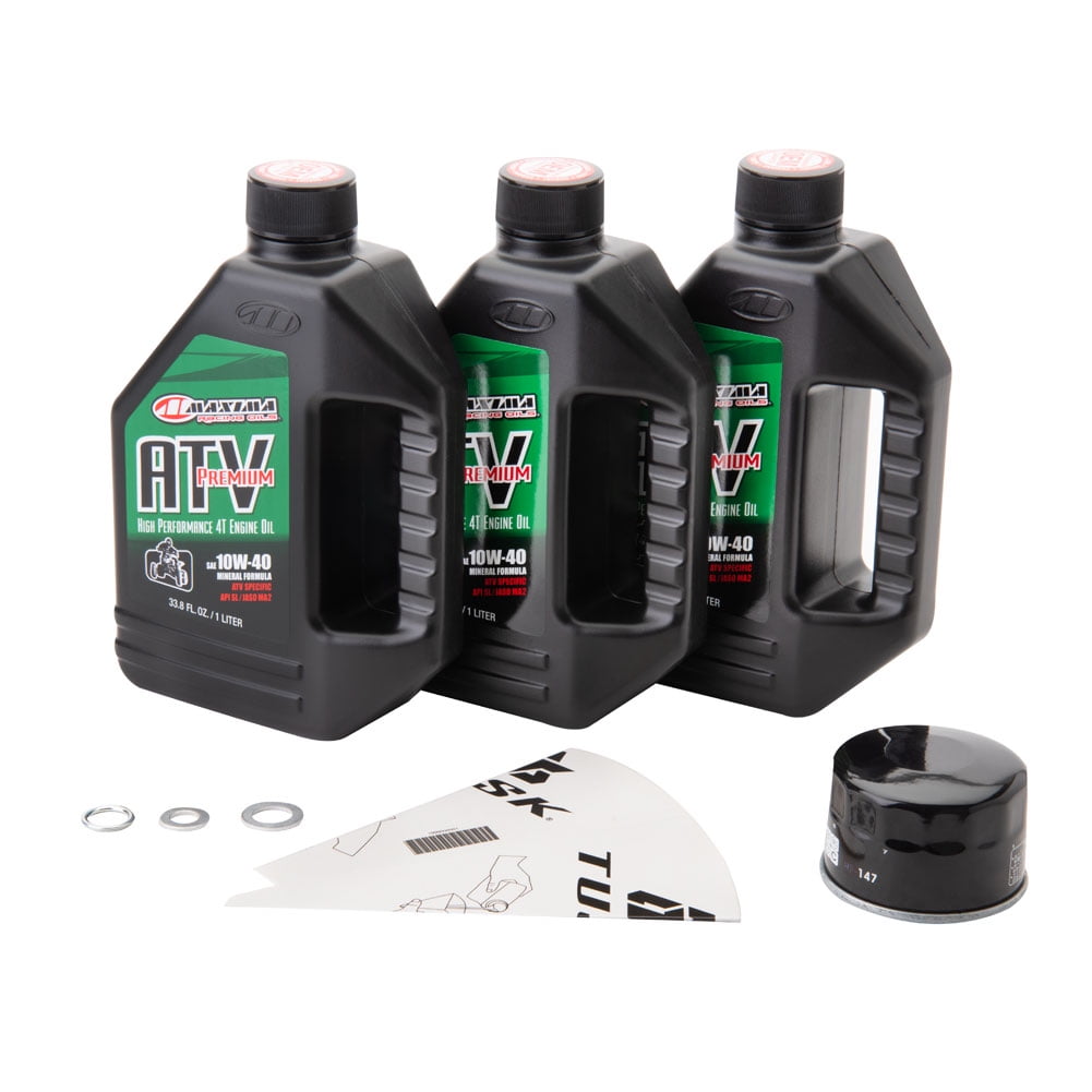 Tusk 4-Stroke Oil Change Kit for Maxima ATV Premium 4-T 10W-40 ...