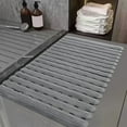 Anti Slip Mat Gray Bathroom Shower Room Toilet Floor Rug Waterproof ...