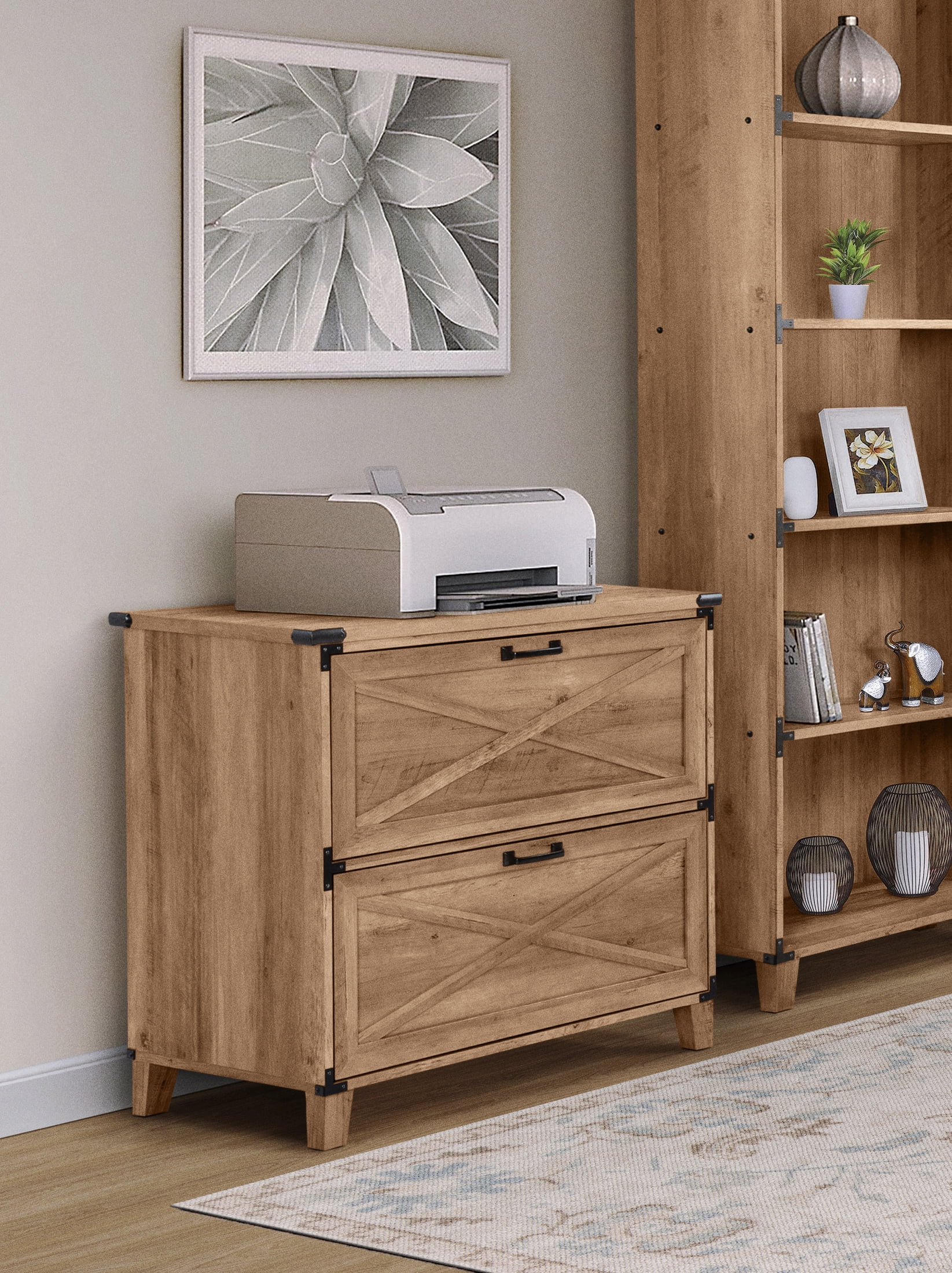 Saint Birch Cambridge Rustic Oak Lateral File Drawer - Walmart.com