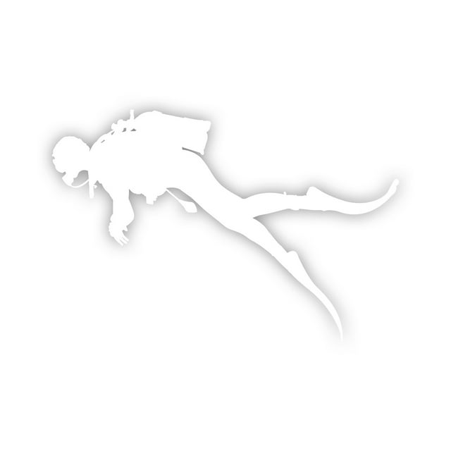 Scuba Diver Sticker Decal Die Cut - Self Adhesive Vinyl - Weatherproof - Made in USA - Many ...