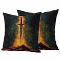 Bonfire Sword Outdoor Waterproof Throw Pillow Covers 20x20 Set of 2 ...