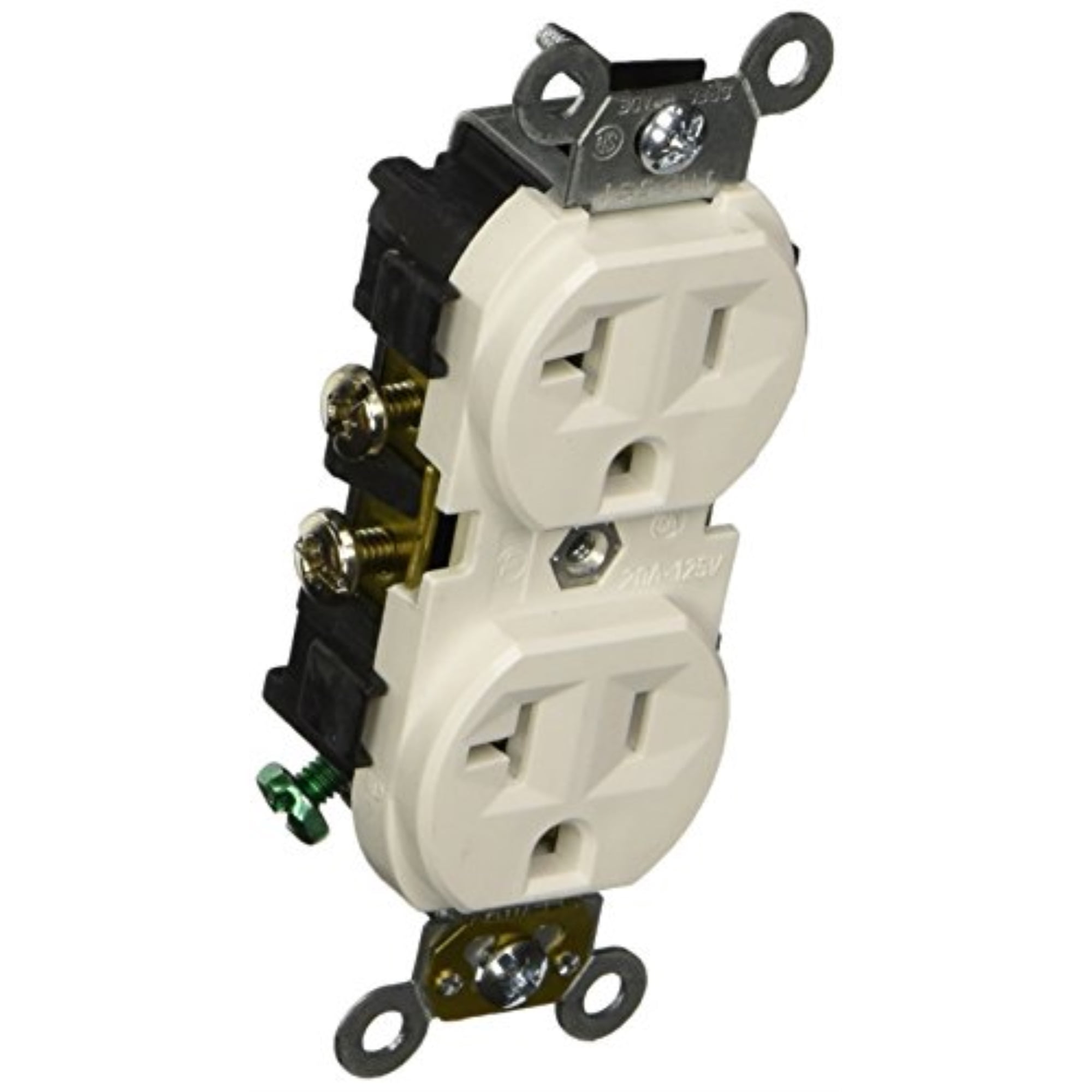 Buy 3201563 RECEPTACLE SIDE 20A WHT Leviton 20 amps 125 V Duplex White ...