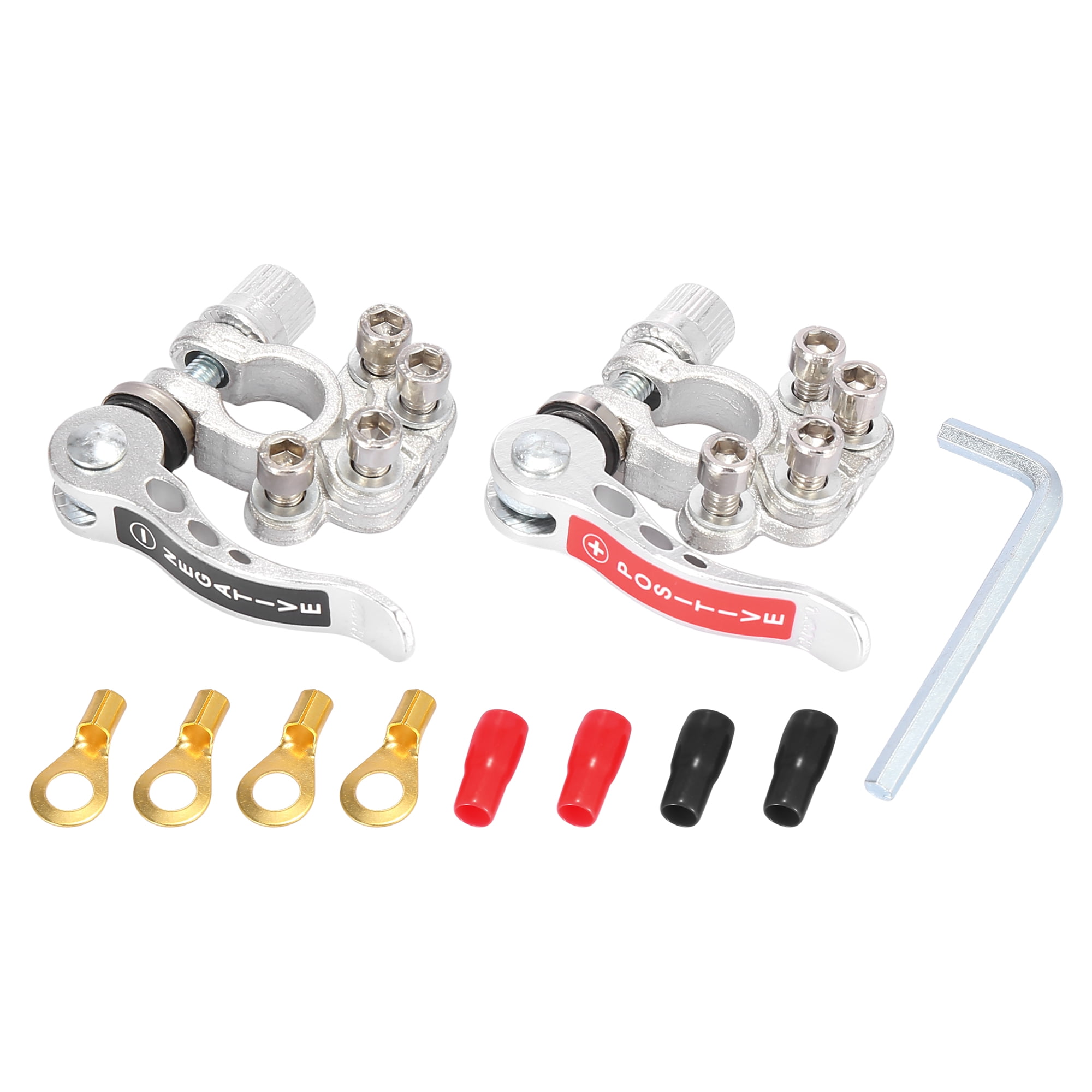 Negative Positive Battery Terminal Wire Cable Clamp Connectors Set with ...
