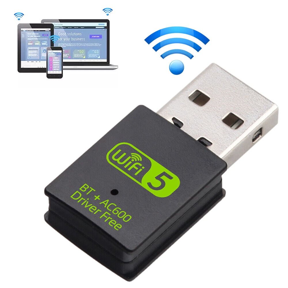 New USB WiFi Bluetooth Adapter 600Mbps Dual Band 2.4/5Ghz for Windows ...