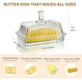 Clear Crystal Butter Dish with Lid, 6.2" Covered Glass Butter Dish with ...