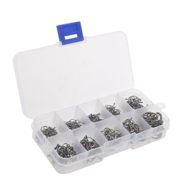 500PCS Small Fishing Hooks, Assorted 10 Sizes(3#-12#) Fish Hooks ...