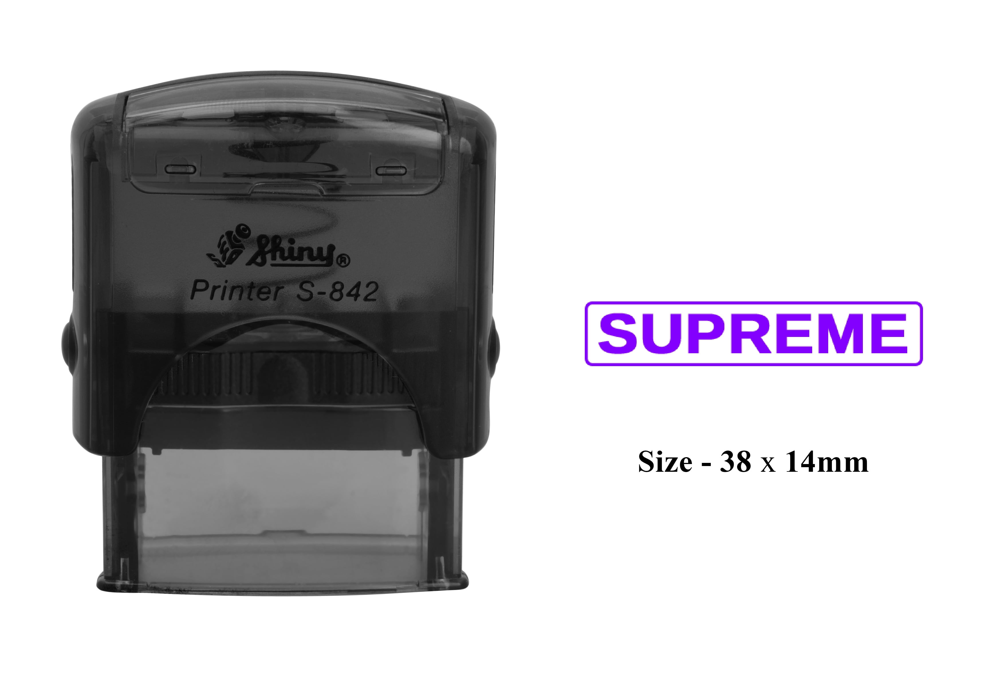 Supreme Print Plastic Stamp Clear Print for Office Use Shiny Self-Inking Stamp - Walmart.com