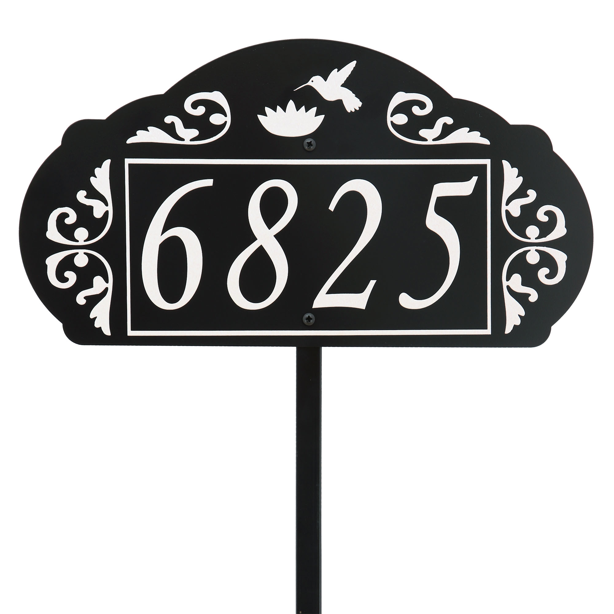 Hummingbird & Flower Reflective Garden Address Sign Custom Made - Great ...