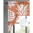 Burnt Orange Pineapple Swag Curtains for Kitchen Tropical Summer ...