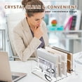 Clear Desktop File Organizer, 5 Compartments Acrylic Office Document ...