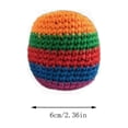 LEFXSMR Knitted Footbag, Hand Woven Kicking Ball, Soft Colorful Crochet ...