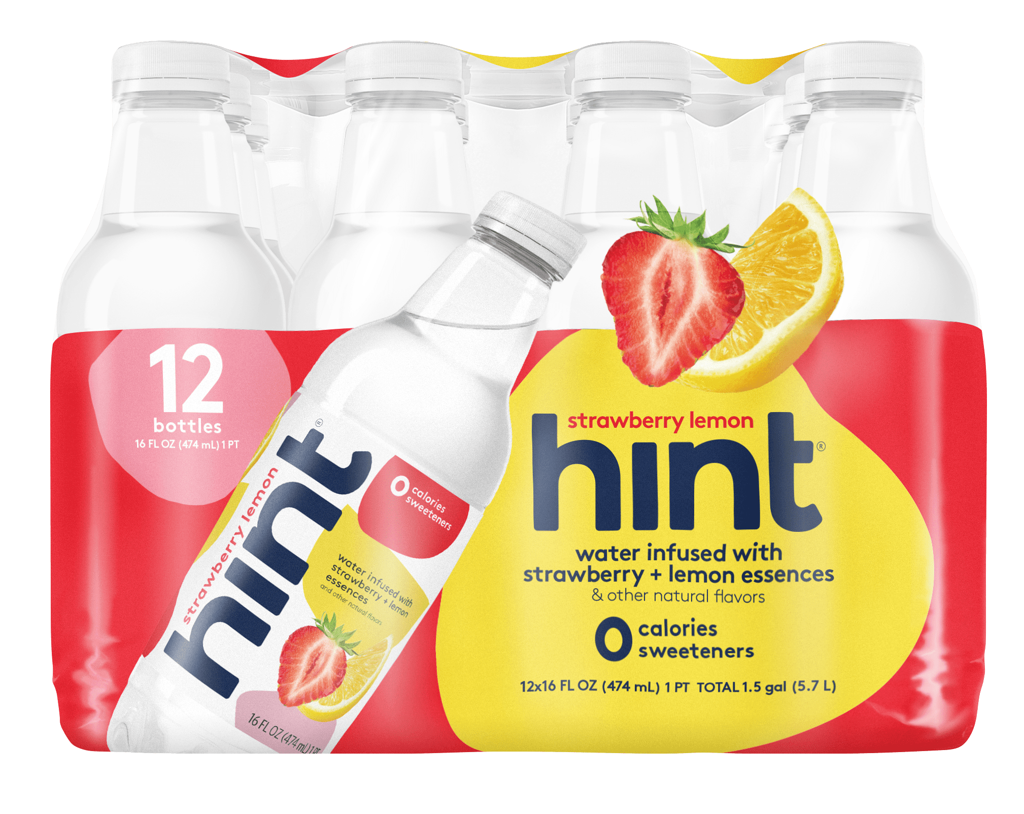 Hint Strawberry Lemon Infused Water 1/12pk - Walmart.com