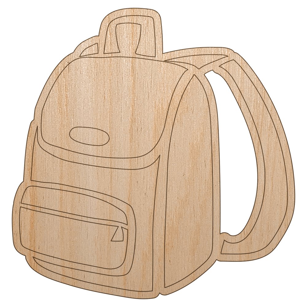 Backpack Icon School and Travel Wood Shape Unfinished Piece Cutout ...