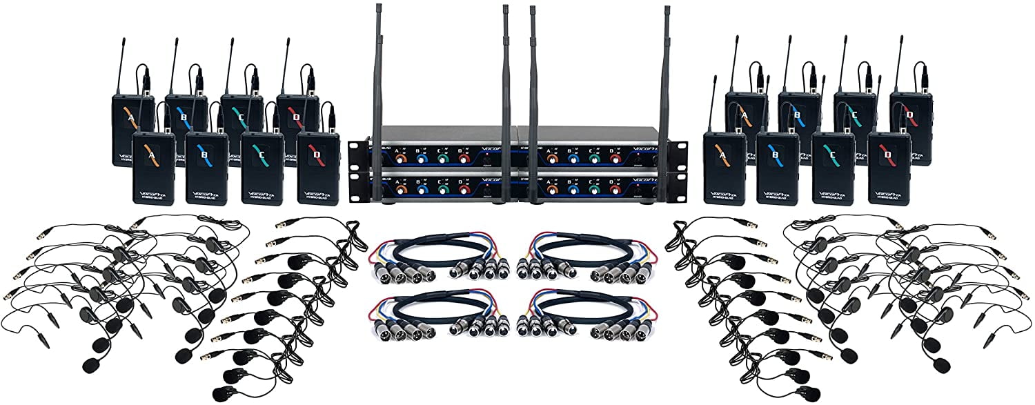 される 16 Channel UHF Wireless Headset & Lapel Mic System with Mic-On-Chip Technology 並行輸入品 ...