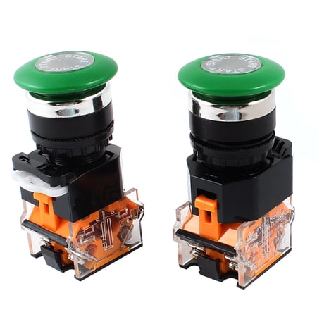 AC 660V 10A Green Mushroom Cap Momentary Emergency Stop Press Button ...