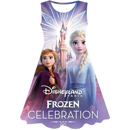 Disney Frozen Girls Elsa Princesse Robe Enfants Costume 3D Frozen ...