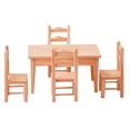 1:12 Scale Dolls House Furniture Miniature Table 4 Chairs Model Set ...