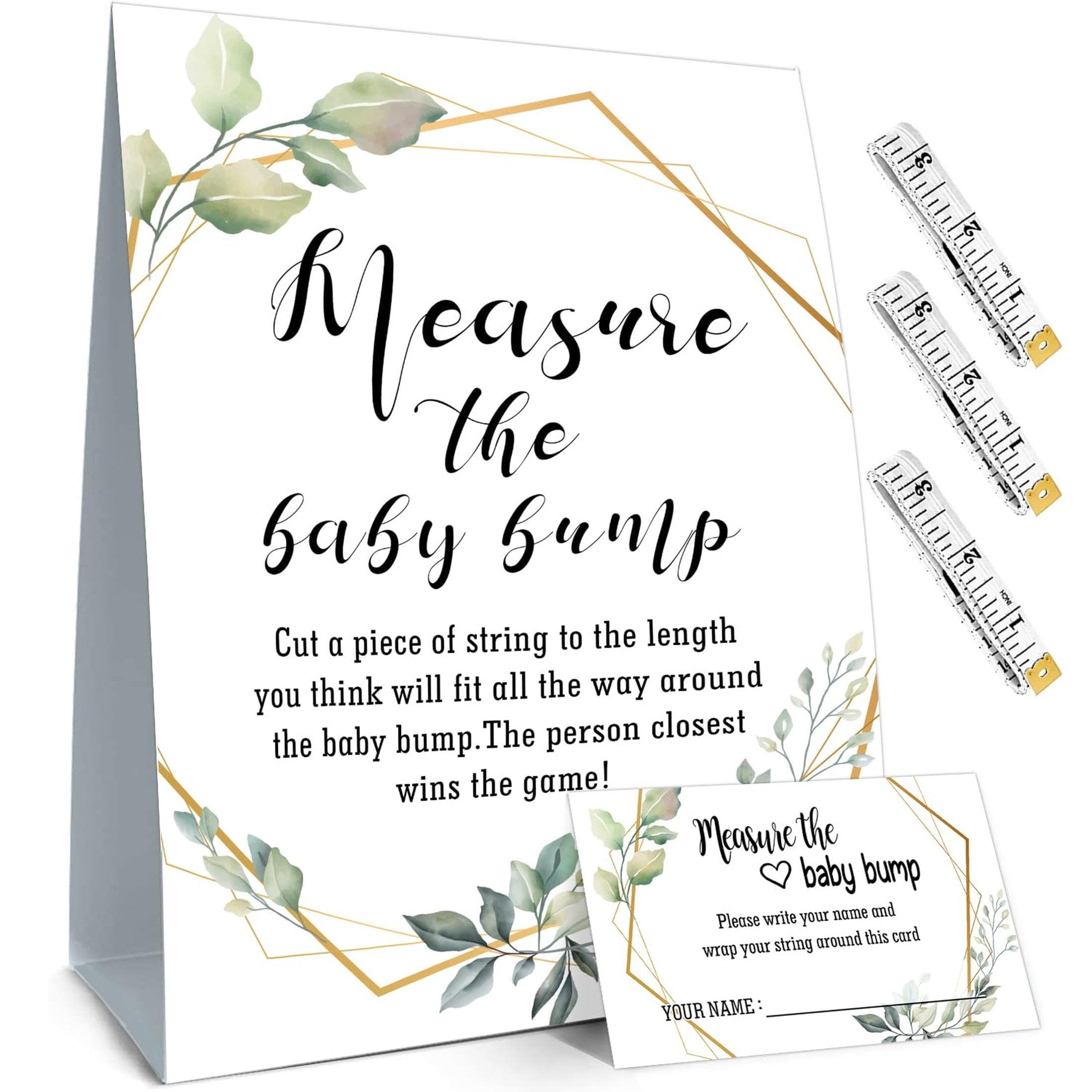 Bump Size Guessing Game Set for Baby Showers - Fun Activity with 50 ...