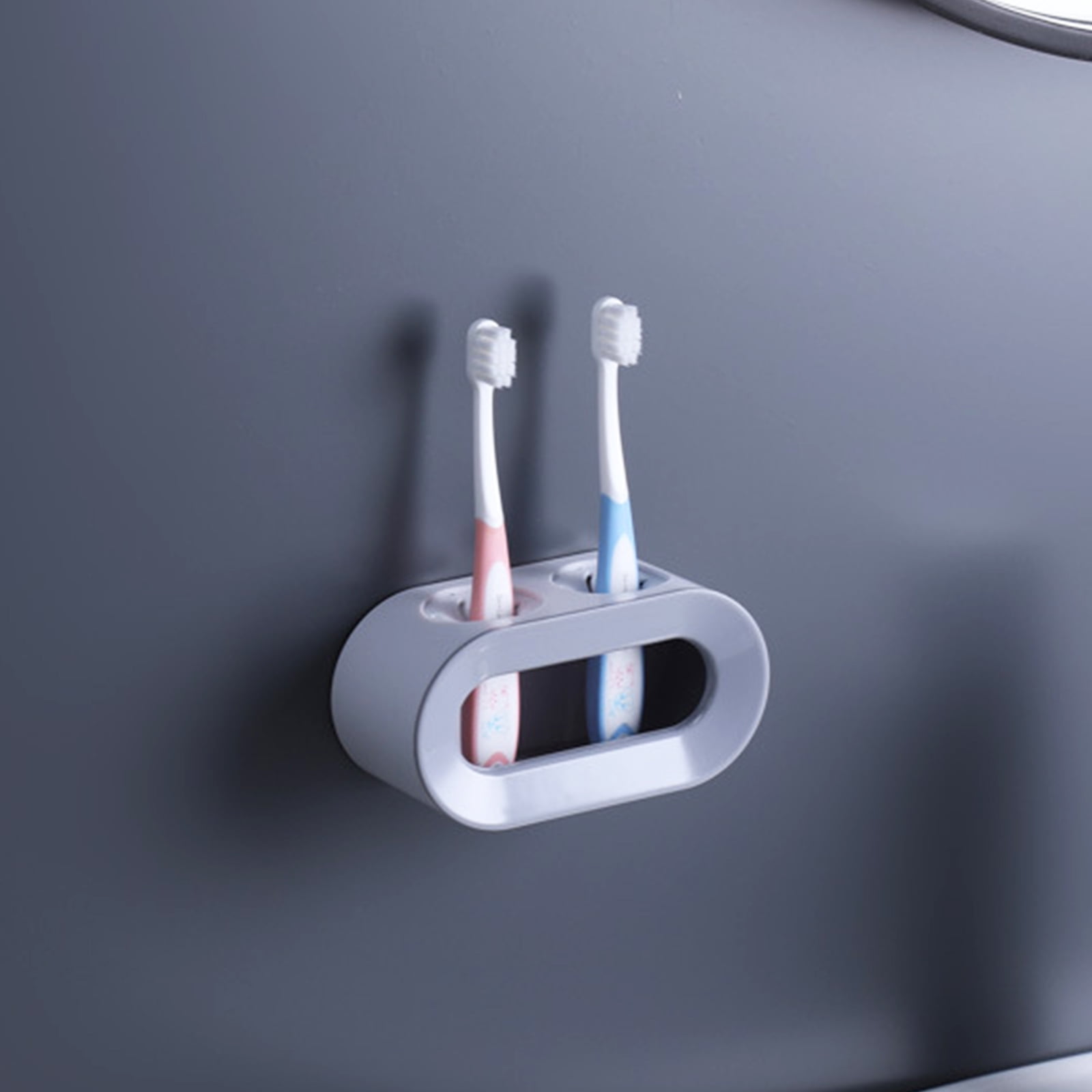 Toothbrush Rack Free Perforated Wall-Mounted Seat Support Storage Shelf ...