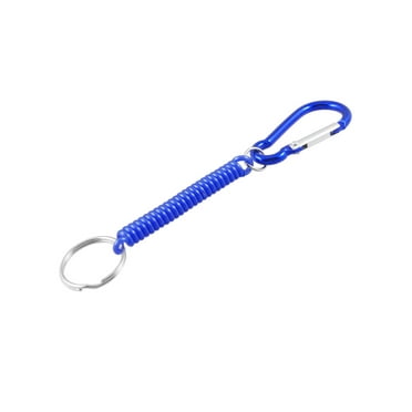 Unique Bargains Metal Coil Key Chain Strap - Cord Rope Clip - 20cm ...