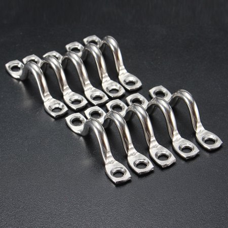 10pcs Pad Eye Set 316 Stainless Steel Footman's Loop Marine Grade Boat ...