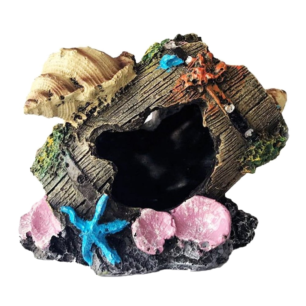 SPRING PARK Broken Barrel Aquarium Resin Decorations Artificial Shell ...