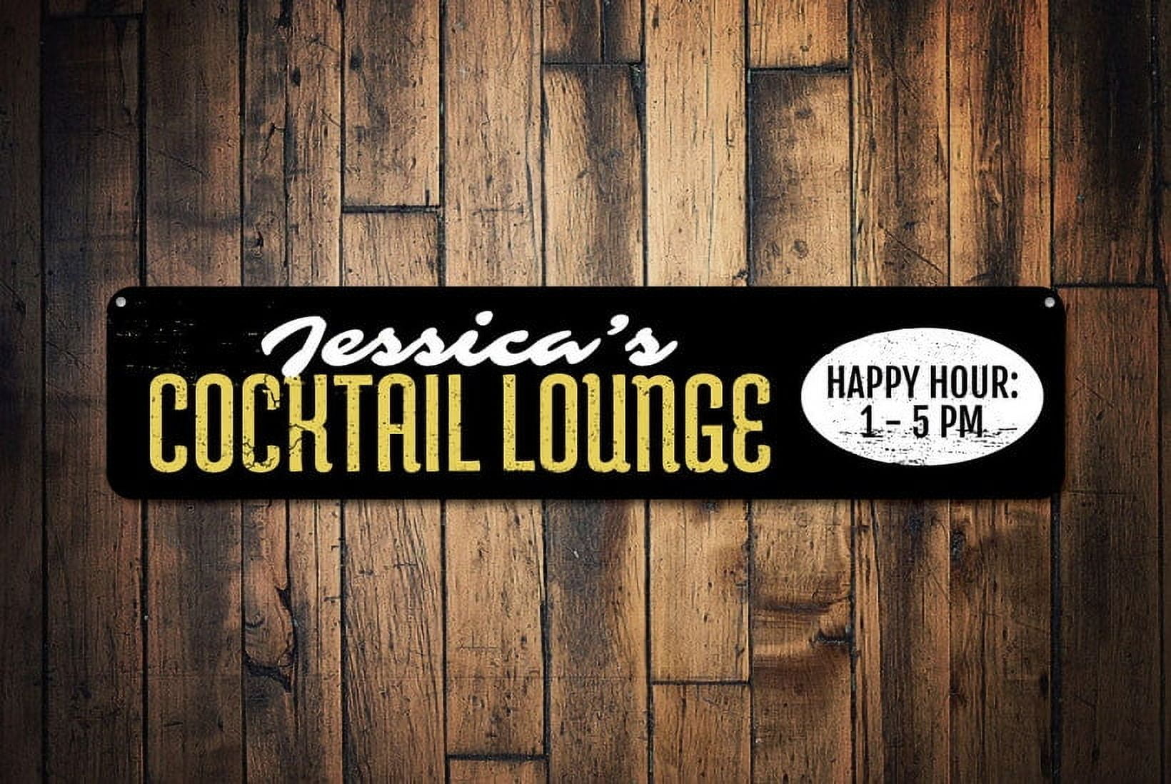 (Metal de aluminio) Letrero de bar de cócteles Letrero de happy hour ...