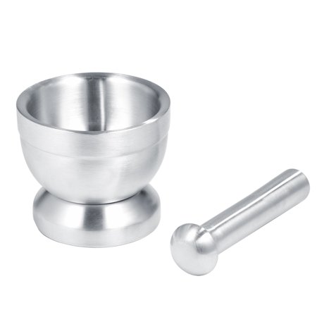 Noref Garlic Grinder,Stainless Steel Mortar and Pestle Mixing Grinding ...