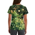 ASDFVBKG Women's St. Patrick's Day Scrub Top Plus Size Short Sleeve V ...