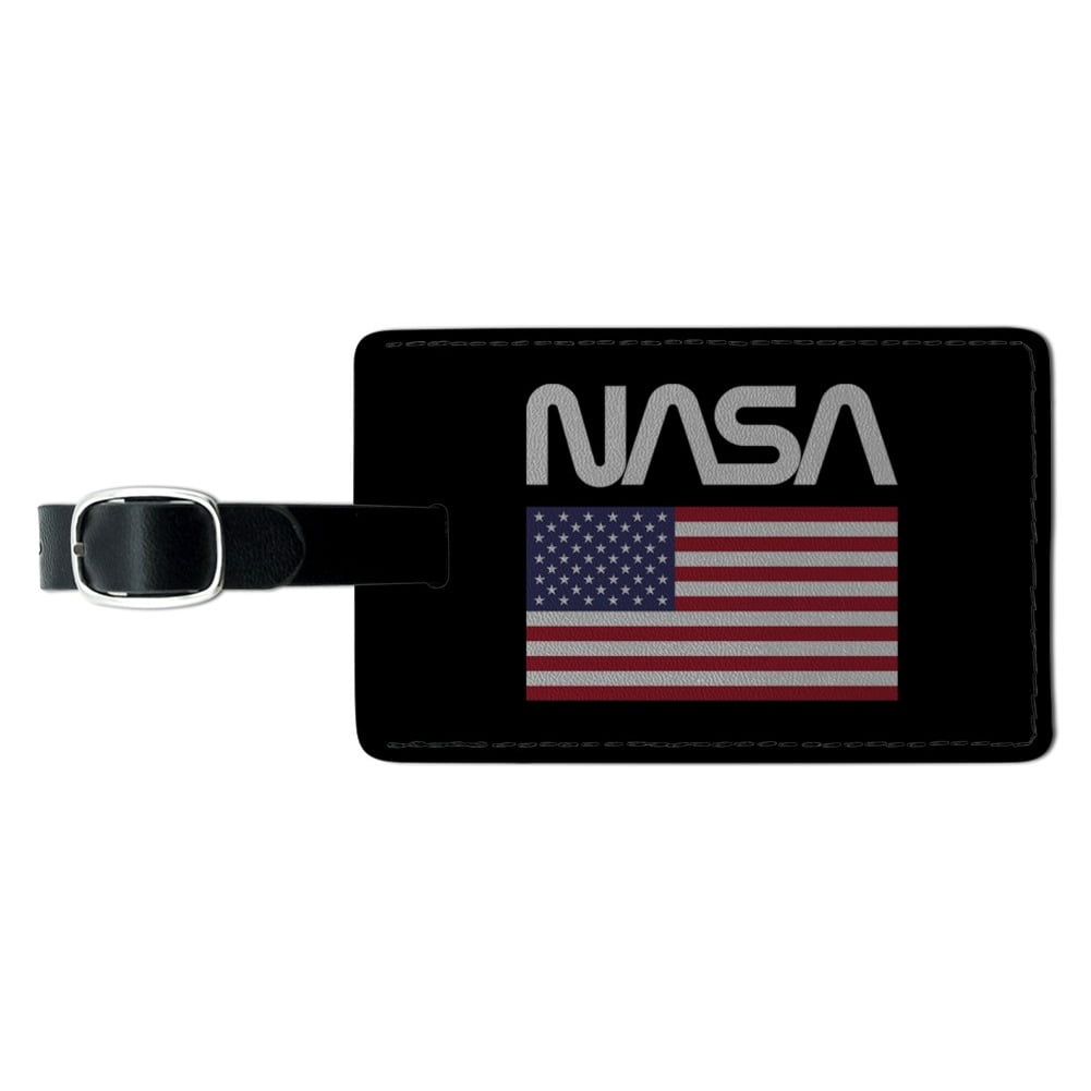 NASA Official Worm Logo United States USA Flag Rectangle Leather ...