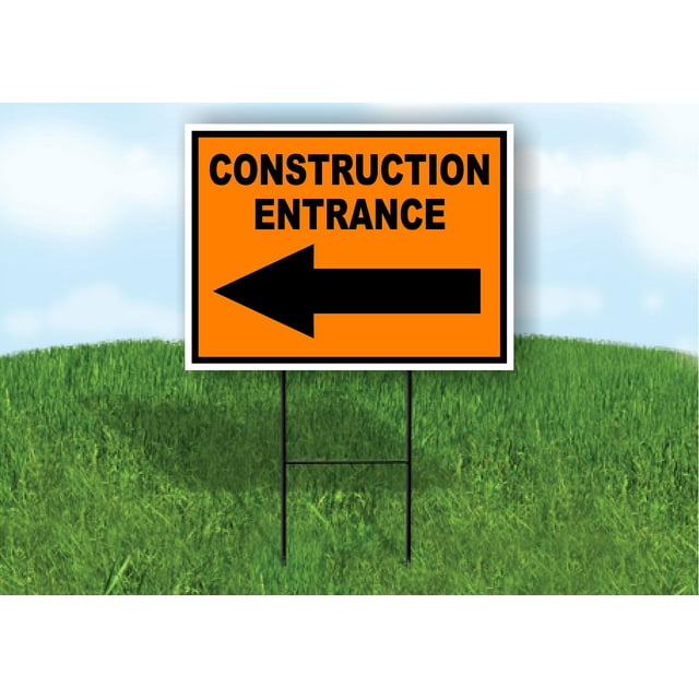 Work House Signs Double Sided Sign Construction Entrance Safety Orange ...