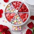 Gnwei 360° Rotating Candy Dispenser with Storage Box, Multi-Compartment ...