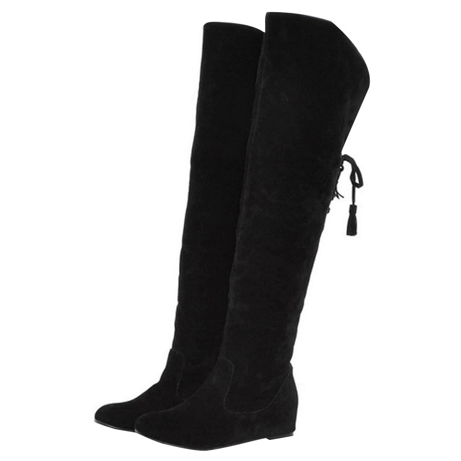 Click here for Nokio Womens Knee High Winter Boots Stretchy Suede... prices