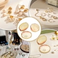 2Pcs Natural Shell Ring Storage Display Cases Shell Shape with Golden ...