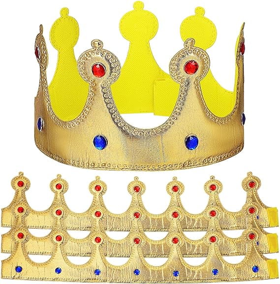Juego de 4 coronas doradas de rey para fiesta de niños, conjunto de ...
