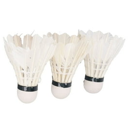 Ettsollp High quality Badminton Feathers Feather Badminton Shuttlecocks Durable High Elasticity for Training Entertainment Pack of 3 6 12