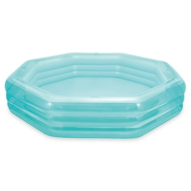 Funsicle Lagoon Blue Squiggle 3-Ring Inflatable Swimming Pool, Round ...