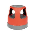 Cramer Scooter Stool, Round, 15", Step & Lock Wheels, to 300lb, Red ...