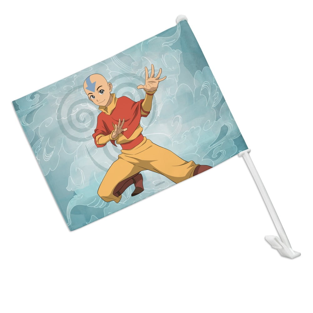 Avatar the Last Airbender Aang Car Truck Flag with Window Clip On Pole ...