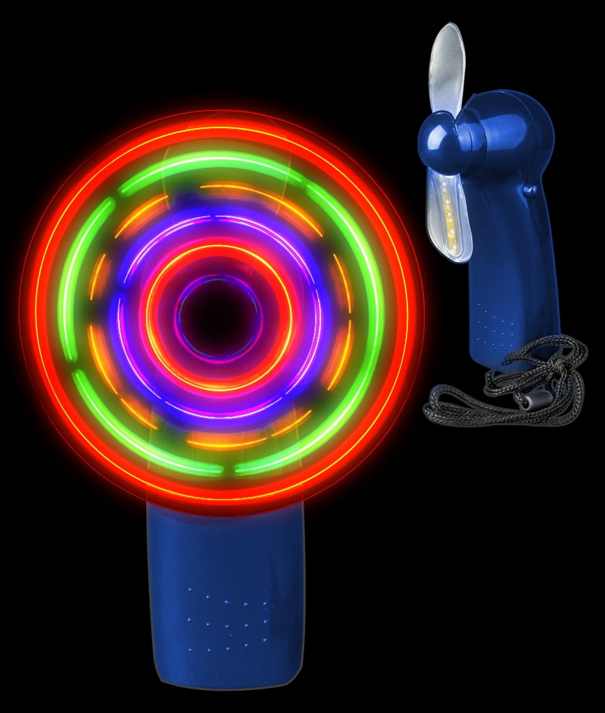 Spinner Fan LED Portable Handheld Fan Light Up Spinner Fan Battery ...