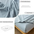 MooMee Bedding Sheet Set 100% Washed Cotton Linen Like Textured ...