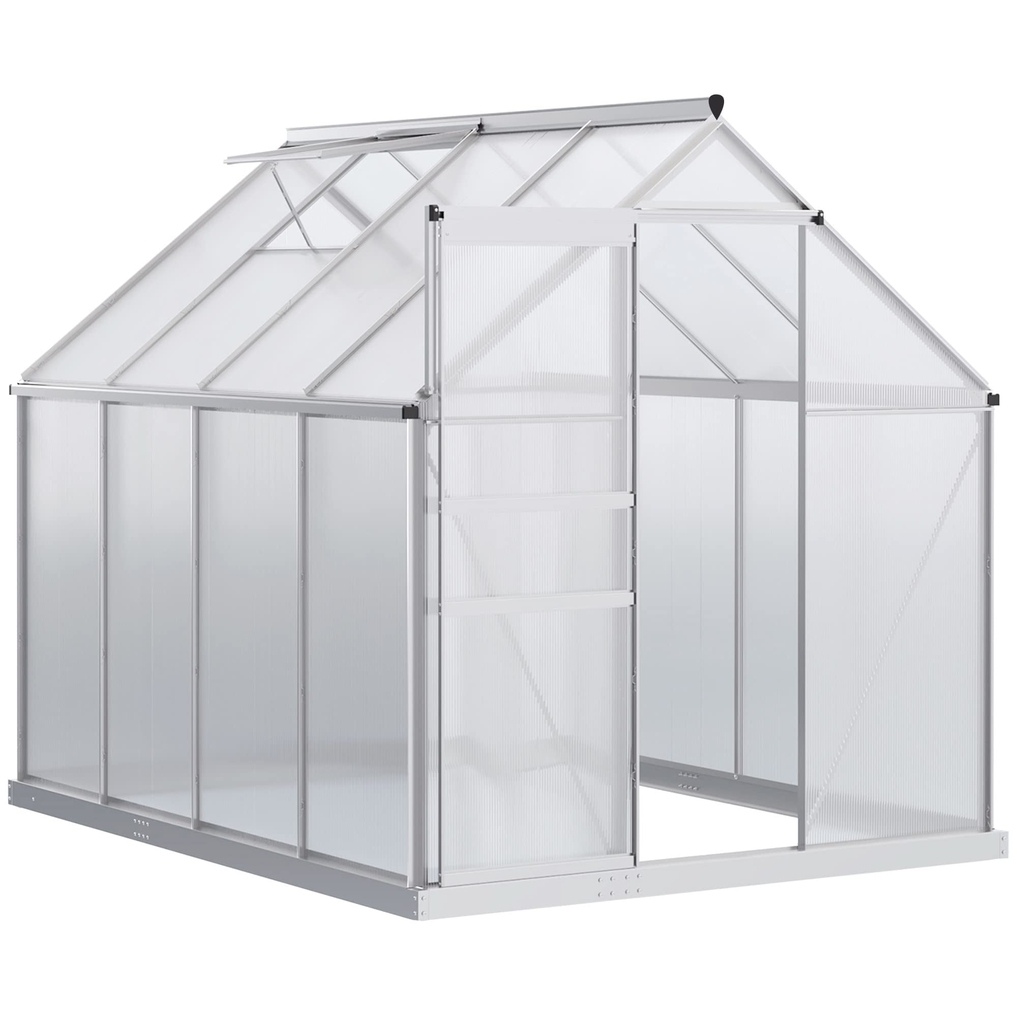Click here for Outsunny 8 X 6 Aluminum Outdoor Greenhouse  Polyca... prices