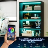 Tribesigns 70.8" Tall Bookcase with LED Lights, 5-Tier Large Bookshelf ...